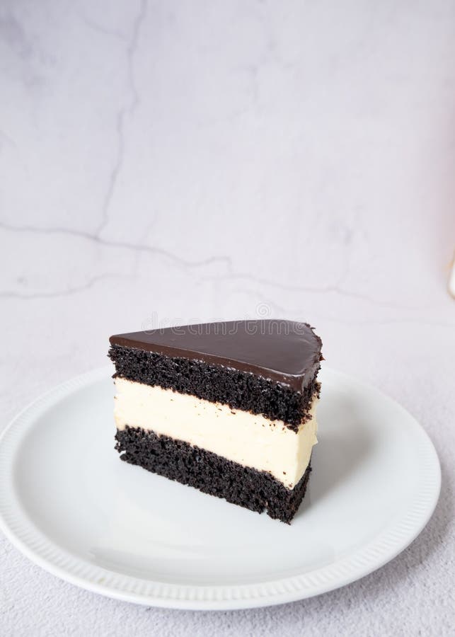 Chocolate Cake Slices on Plates Stock Image - Image of slices, cake ...