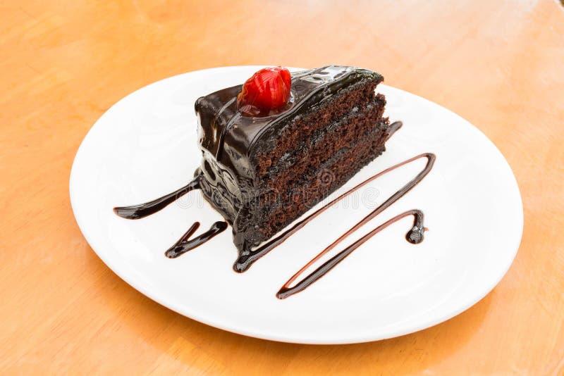 Chocolate cake stock image. Image of cream, food, party - 53532915