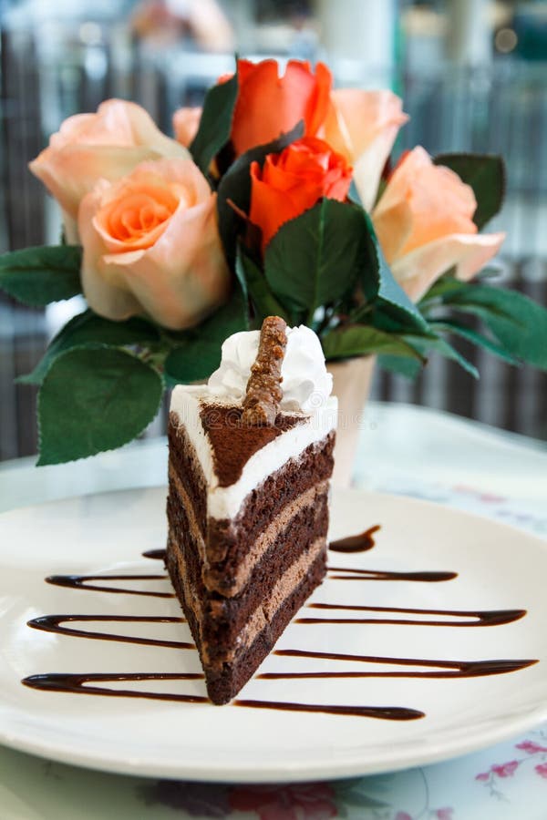 Chocolate cake stock image. Image of frosting, delicious - 32523505