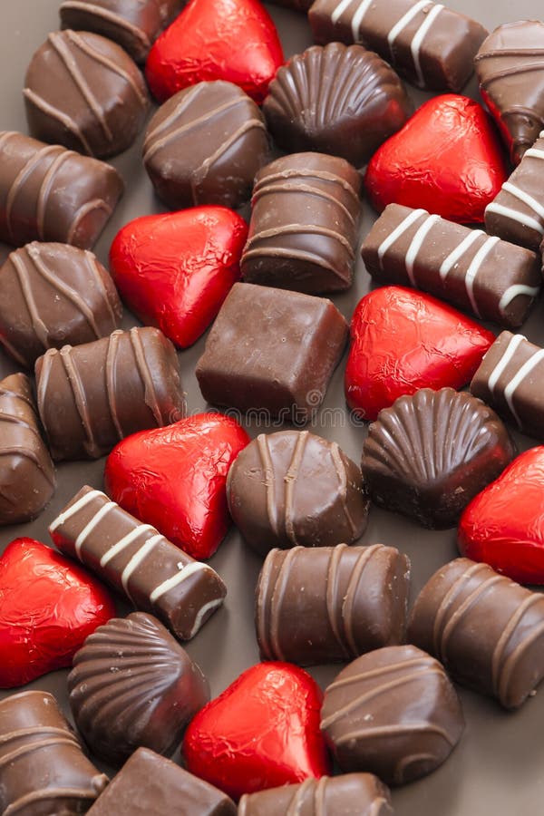 Chocolate candies stock photo. Image of valentine, interiors - 154208660