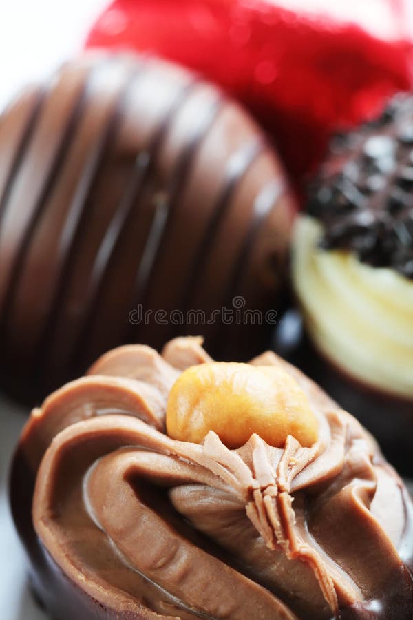Chocolate candies close up stock image. Image of macro - 77160813