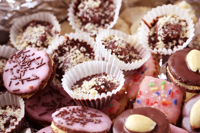 Chocolate Candies and Cookies Stock Photo - Image of variety ...