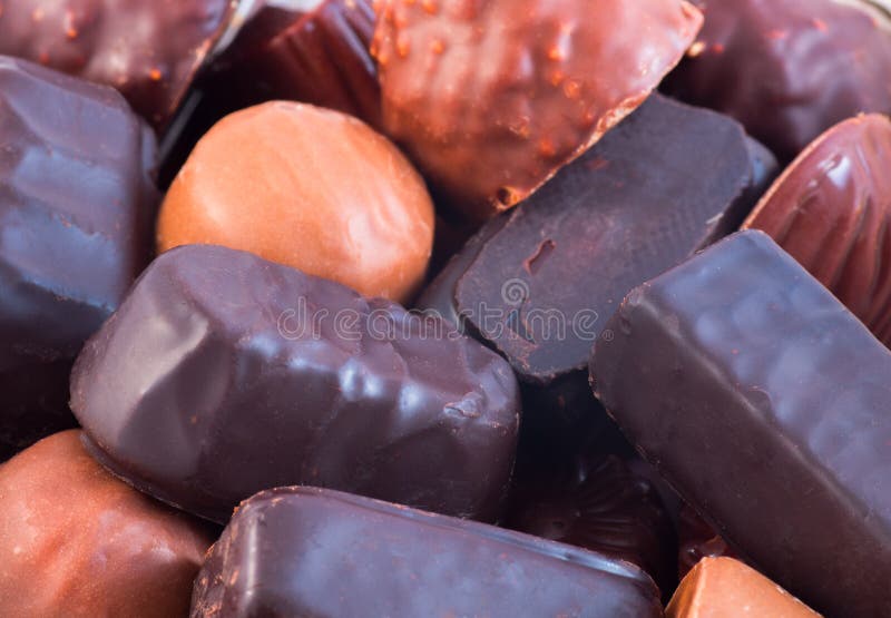 Chocolate Candies of Different Colors Stock Image - Image of white ...
