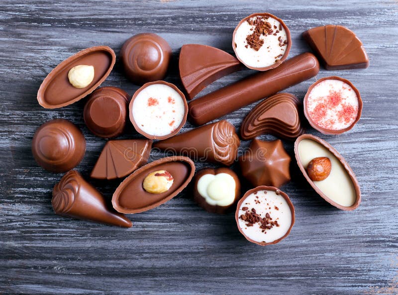 Chocolate Candies of Many Sorts Stock Photo - Image of assortment ...