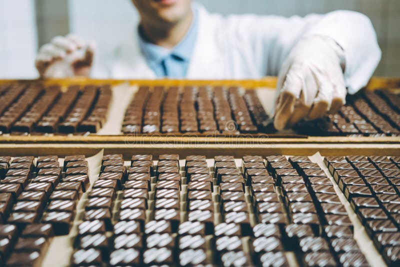 Chocolate candy making stock image. Image of industrial - 132079371