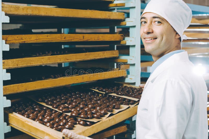 Chocolate candy making stock image. Image of sweets - 132045157