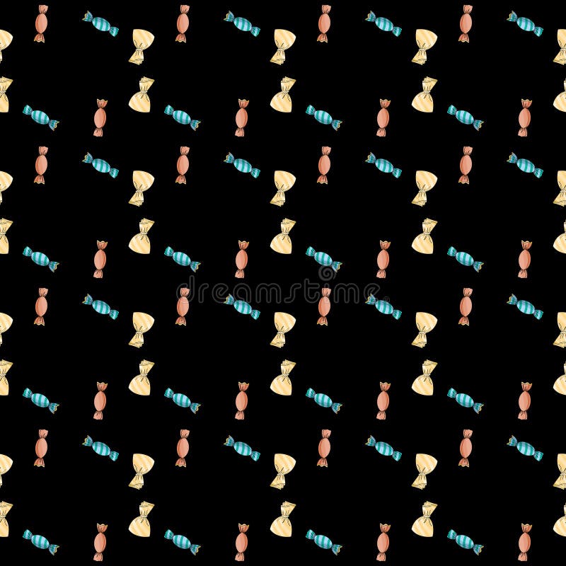Chocolate Candies. Seamless Background Pattern of Colorful Candy Stock ...