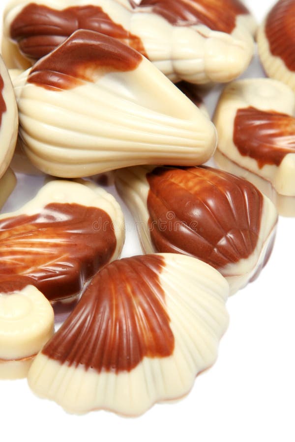 Various Kinds of Chocolate Seashells Stock Image - Image of belgium ...