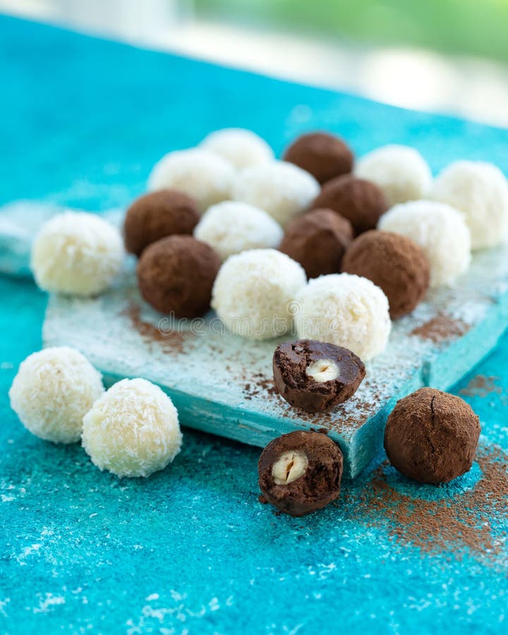 Chocolate Candy. Assorted Handmade Chocolates Stock Photo - Image of ...