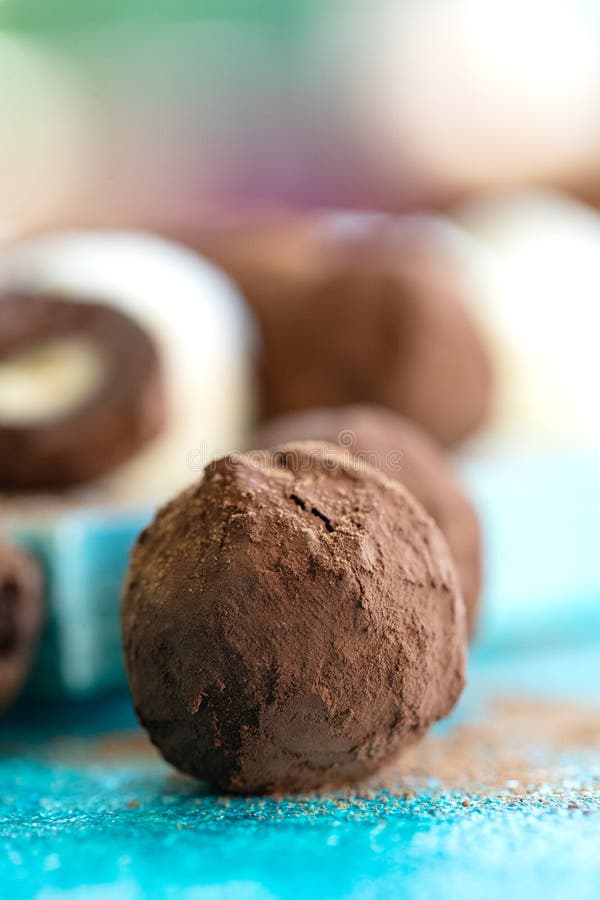 Chocolate Candy. Assorted Handmade Chocolates Stock Photo - Image of ...