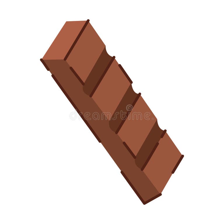 Chocolate Candy Bar with Rectangular Segments. Vector Stock Vector ...