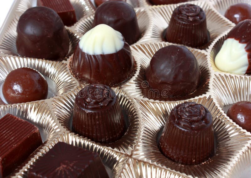 Chocolate candy in box stock photo. Image of elegance - 12358714