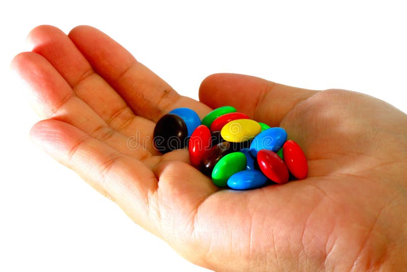 Chocolate Candy On Hand Stock Photo - Image: 8371340