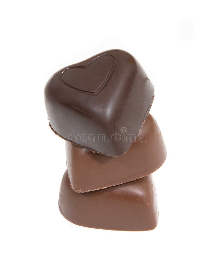 Chocolate Candy Hearts stock image. Image of assortment - 4140423