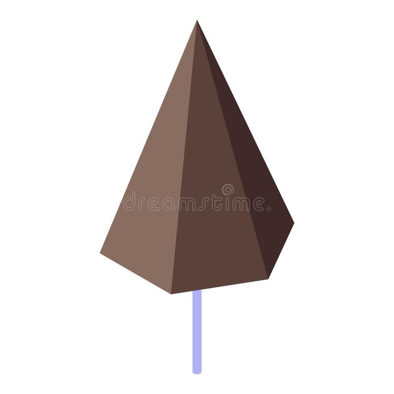 Chocolate Candy Holding on Stick with Triangular Shape Stock ...