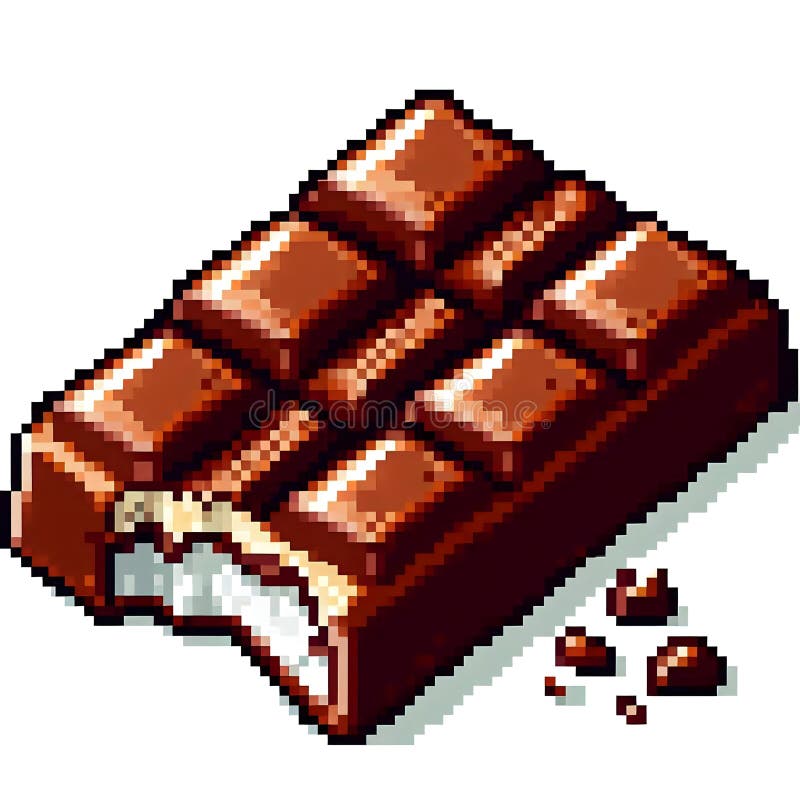 Chocolate Candy Illustrator Design, Pixel Art Stock Illustration ...