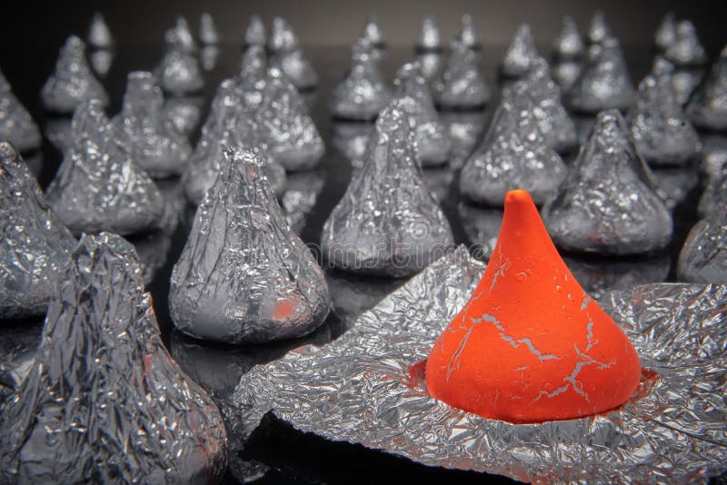 Chocolate Candy, the Individual Emerging from the Crowd Stock Photo ...