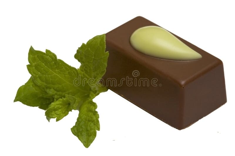 Chocolate Candy with Mint, Isolated Stock Image - Image of mint ...