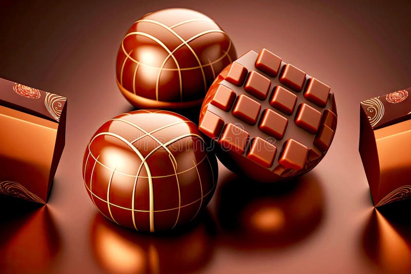 Chocolate candy piece stock illustration. Illustration of piece - 272975719