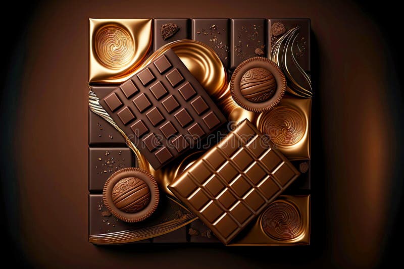 Chocolate candy piece stock illustration. Illustration of generated ...