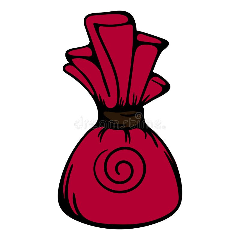 Chocolate Candy in a Red Label. Sweets. Simple Vector Illustration for ...