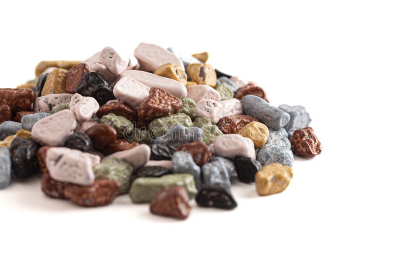 Chocolate Candy Rocks Isolated on a White Background Stock Image ...