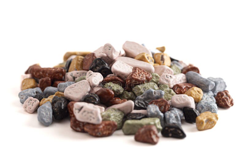 Chocolate Candy Rocks Isolated on a White Background Stock Image ...