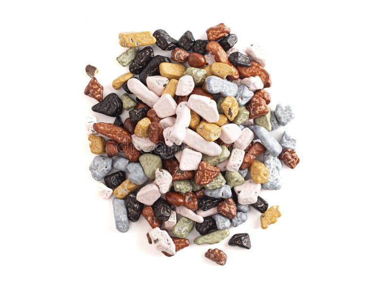 Chocolate Candy Rocks Isolated on a White Background Stock Photo ...