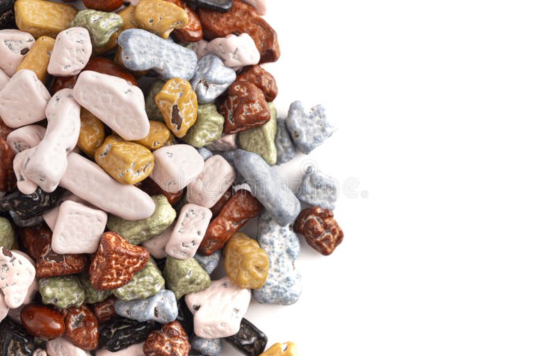 Chocolate Candy Rocks Isolated on a White Background Stock Image ...