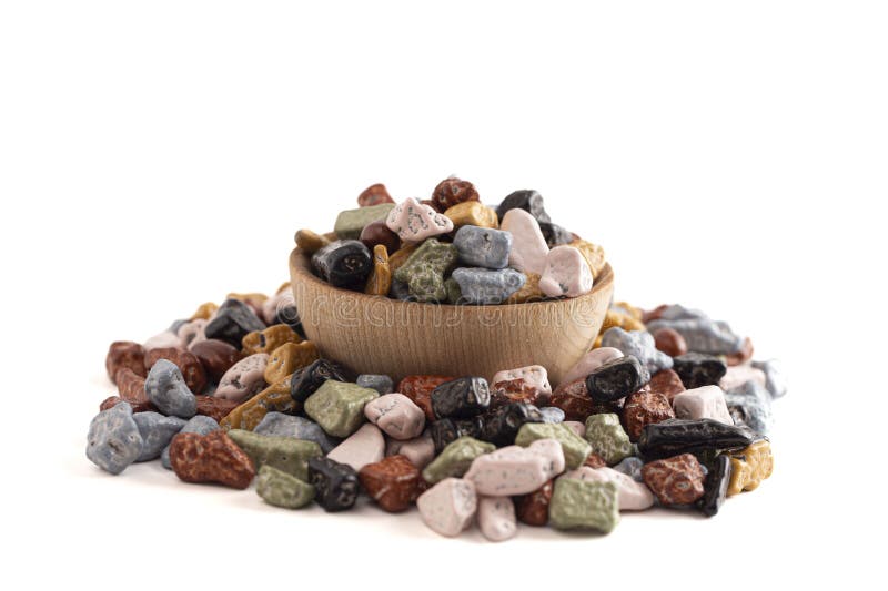 Chocolate Candy Rocks Isolated on a White Background Stock Image ...