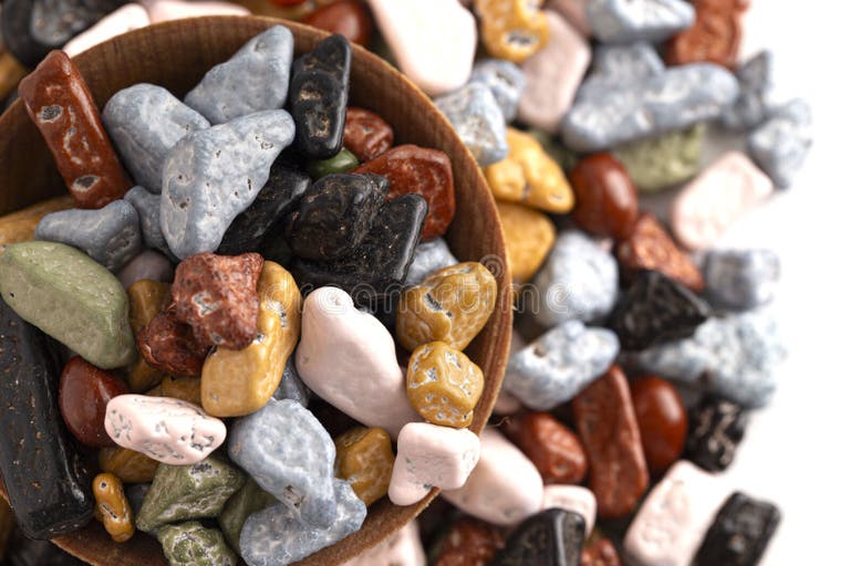 Chocolate Candy Rocks Isolated on a White Background Stock Photo ...
