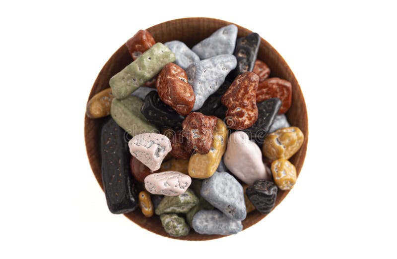 Chocolate Candy Rocks Isolated on a White Background Stock Photo ...
