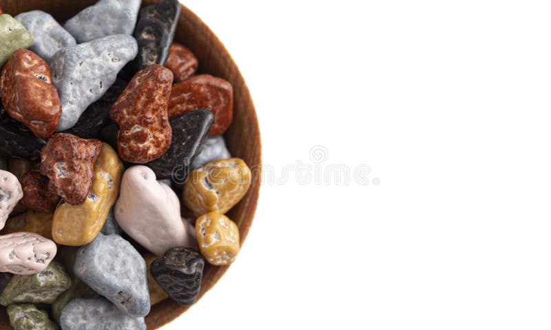 Chocolate Candy Rocks Isolated on a White Background Stock Image ...