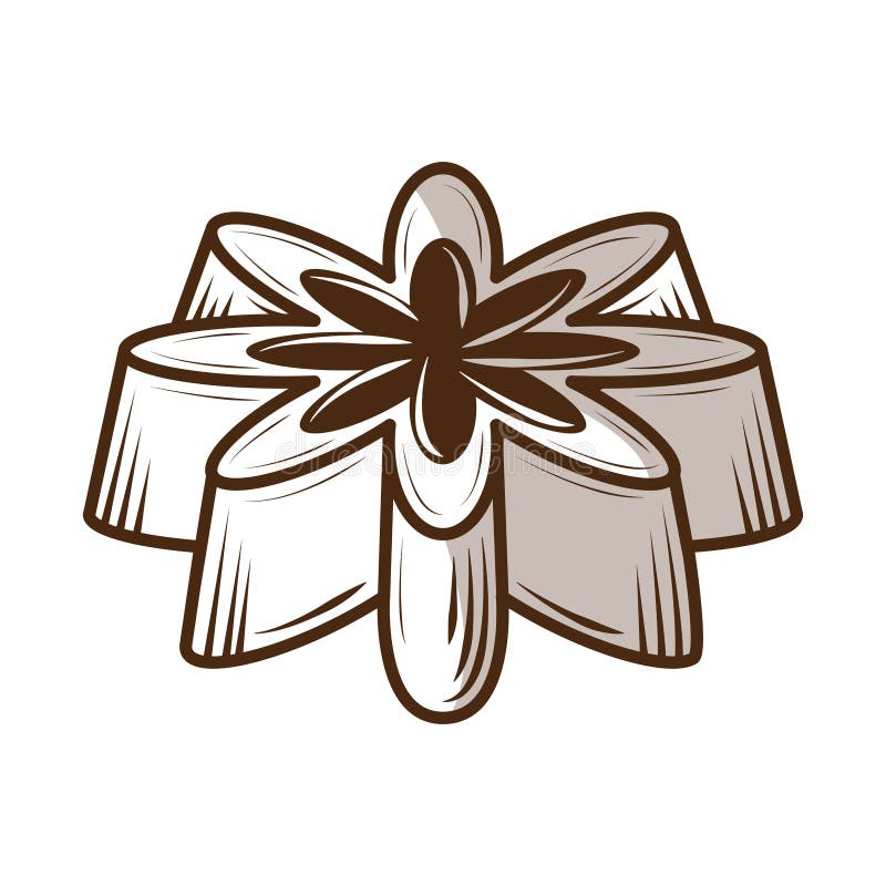 Chocolate Candy Shaped Flower Stock Vector - Illustration of cream ...