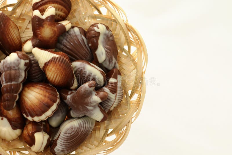 Chocolate Candy Shaped Sea Shells Stock Image - Image of food, choice ...