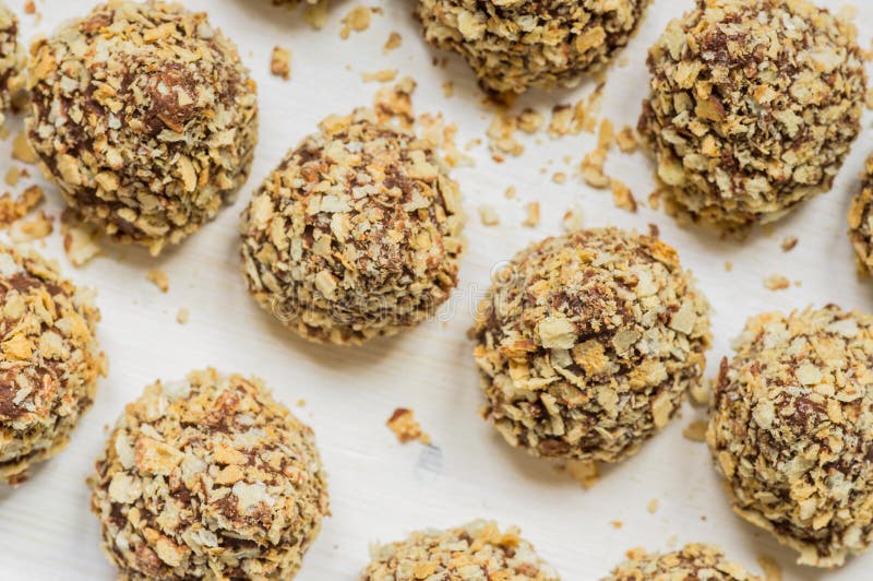 Chocolate Candy Sprinkled with Crumbs Stock Photo - Image of powder ...