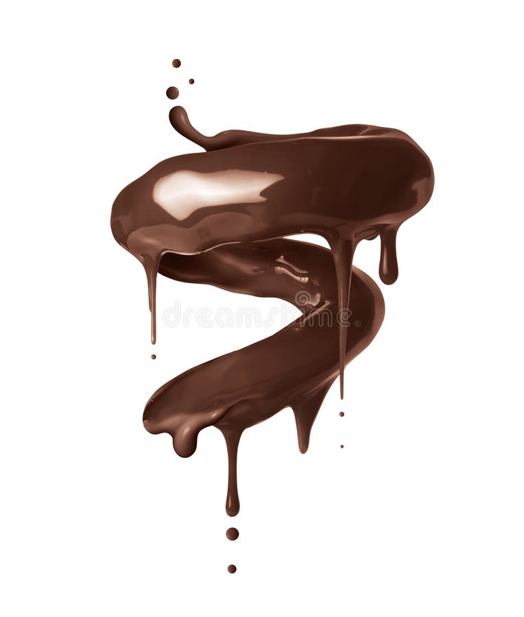 Chocolate in Twisted Shape Isolated on White Background Stock Photo ...