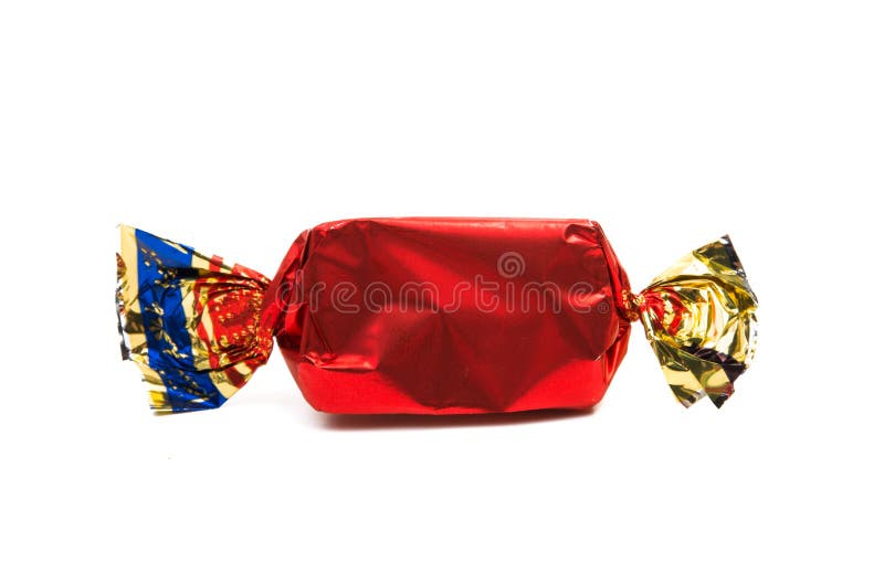 Chocolate candy in wrapper stock image. Image of confectionary - 124265839