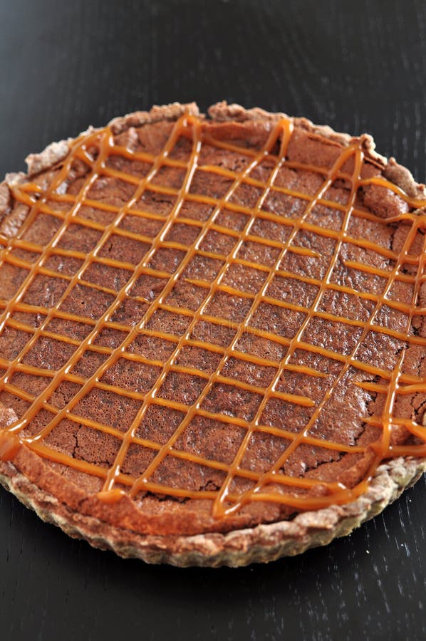 Chocolate Caramel Tarte stock image. Image of cooking - 33030095