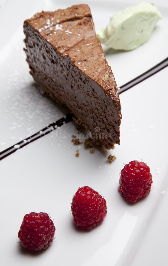 Chocolate Cheesecake Cake Horizontal Stock Image - Image of colorful ...