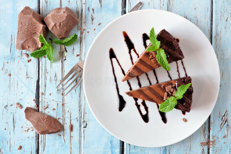 Blue Cheesecake with Macaroons for Party, Top View. Happy Birthday ...