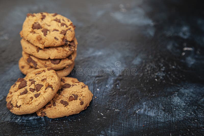 Chocolate Chic Cookies Tower Stock Photo - Image of tower, temtation ...