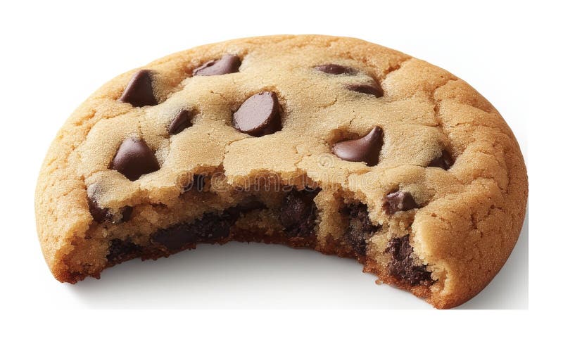 Chocolate Chip Cookie with a Bite Taken Out Stock Image - Image of ...