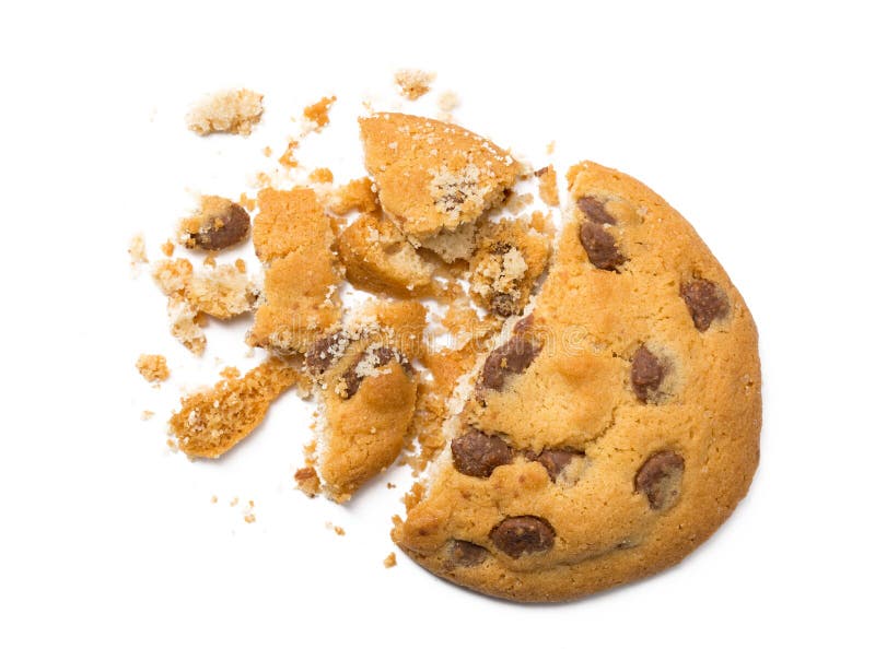 Chocolate Chip Cookie Con Las Migas Imagen de archivo - Imagen de sano ...