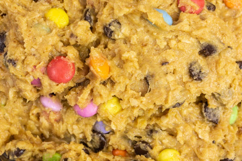 Chocolate Chip Cookie Dough Stock Photo - Image of peanut, biscuit ...