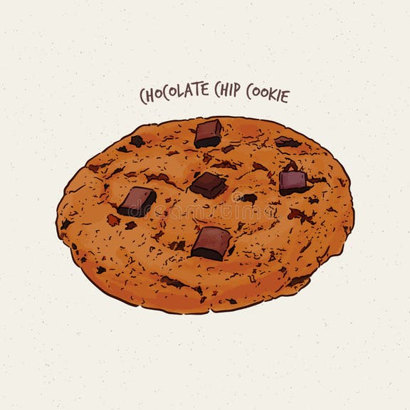 Chocolate-chip Cookie, Hand Draw Sketch Vector Stock Vector ...