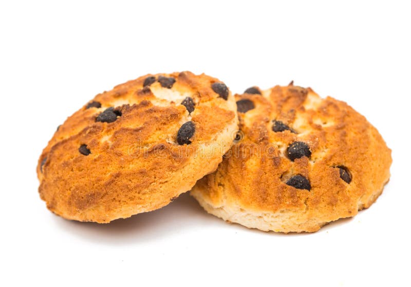 Chocolate Chip Cookie Isolated Stock Image - Image of delicious, cocoa ...