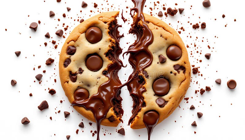 Chocolate Chip Cookie Meltdown: a Deliciously Decadent Image Stock ...