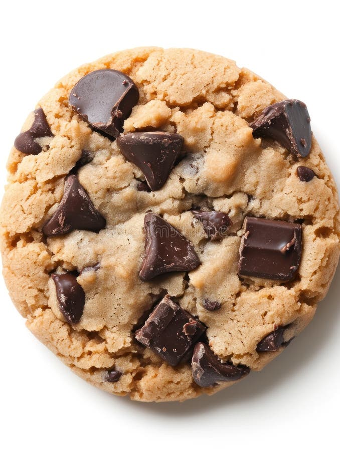 A Chocolate Chip Cookie with Pieces of Chocolate on Top Stock ...