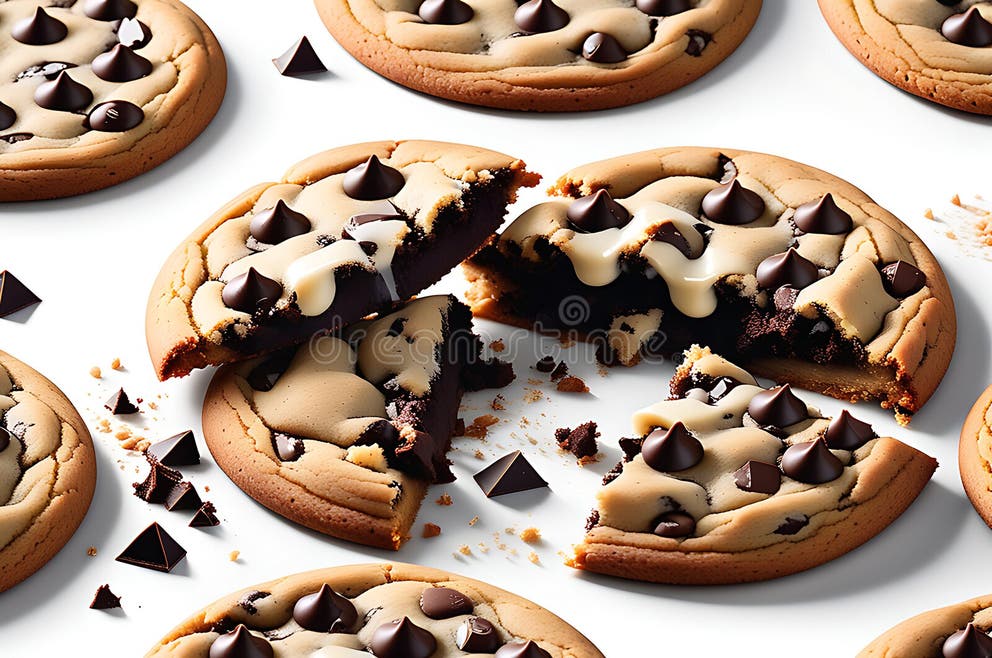 Chocolate Chip Cookie Undergoing Stages of Being Devoured - Sequential ...